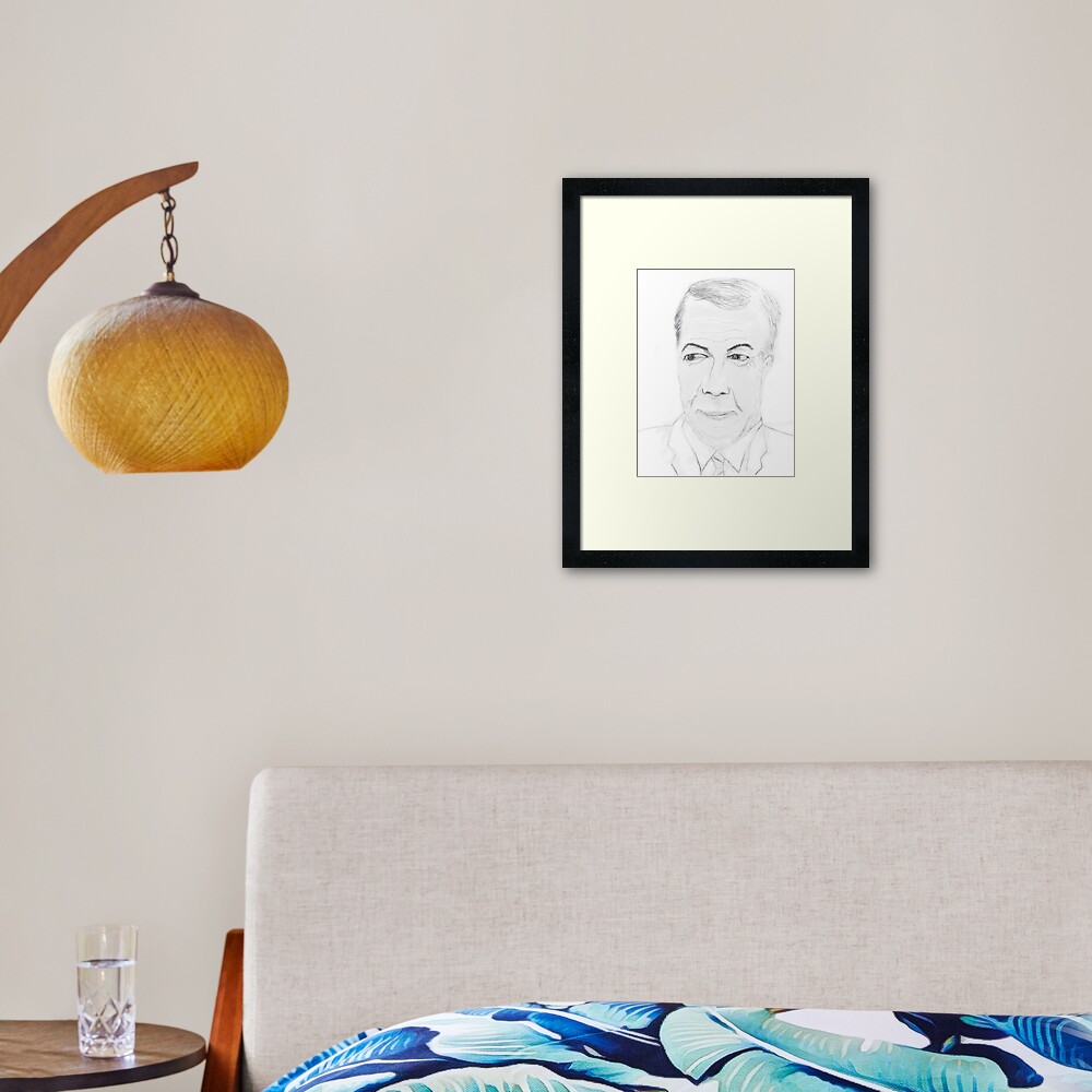 "Nigel Farage" Framed Art Print for Sale by camerawithlegs | Redbubble