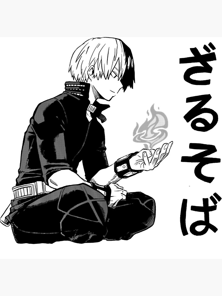 "Shoto Todoroki Manga Black White" Art Print by KatsukiHero | Redbubble
