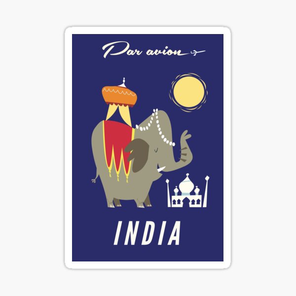 "India travel poster" Sticker for Sale by GAGodel | Redbubble