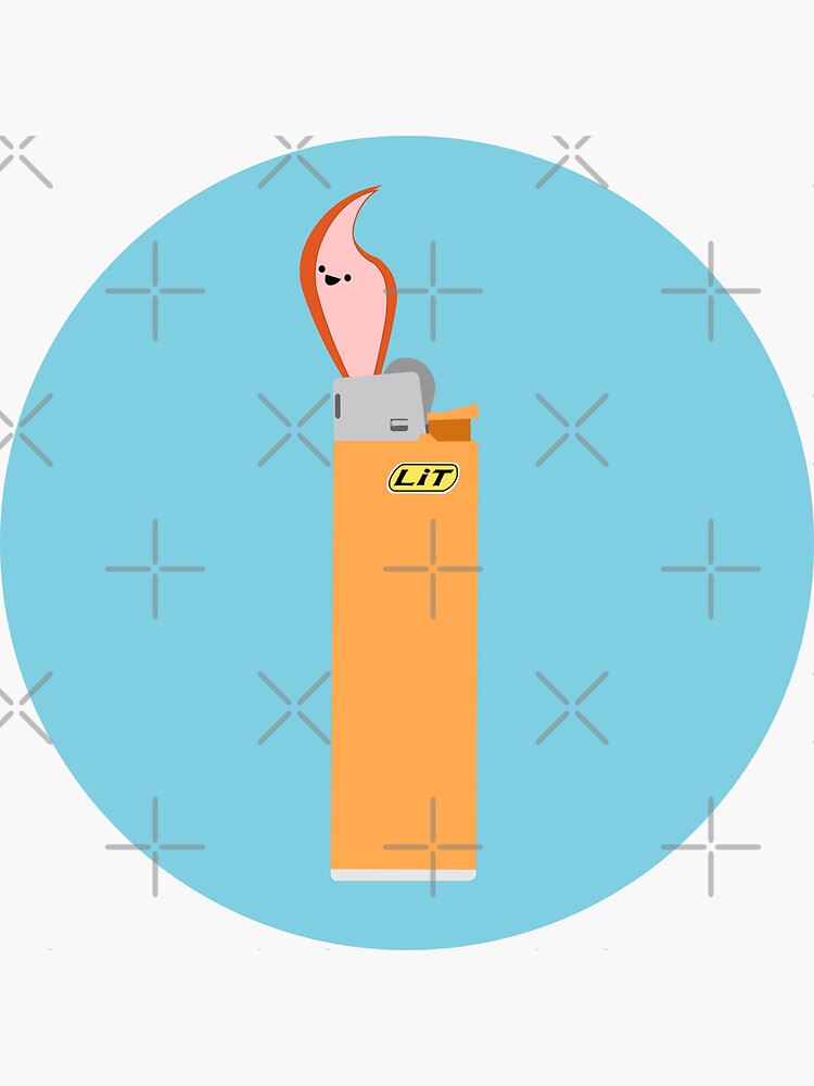 "Lighter Character with Cute Face" Sticker by FPClothing | Redbubble