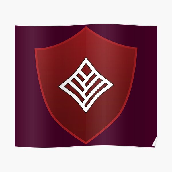 "Qunari Heraldry - Dragon Age Geometric Art" Poster for Sale by YTBooks ...