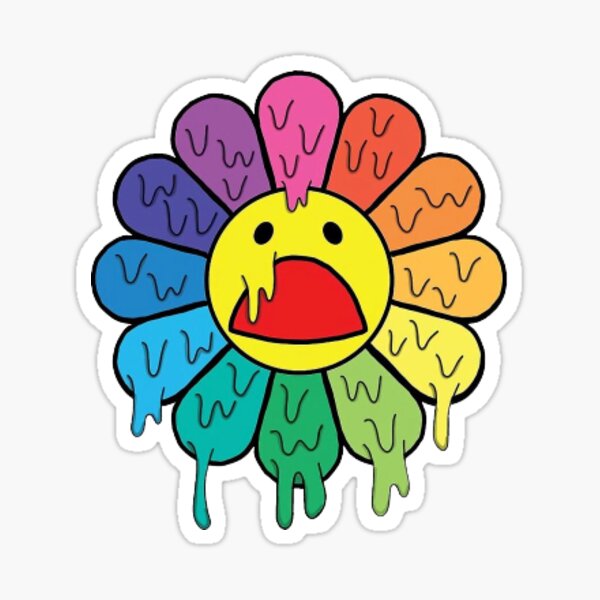 "Melting Flower Drawing" Sticker for Sale by Kostrem | Redbubble