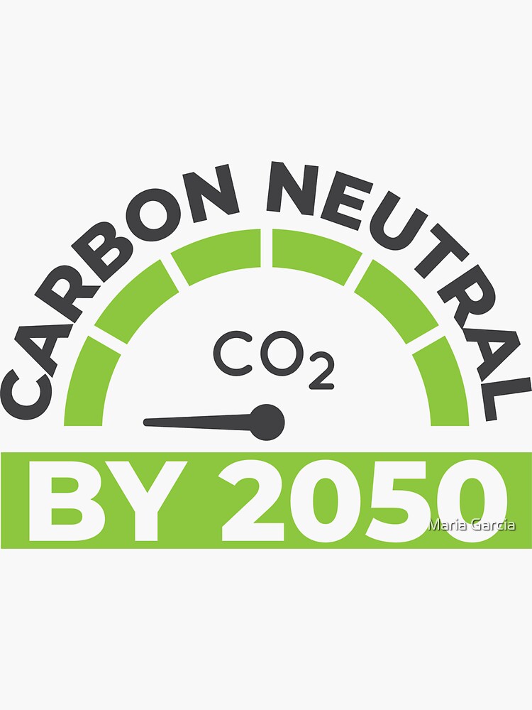 "Carbon Neutral by 2050" Sticker for Sale by CreativeFit | Redbubble