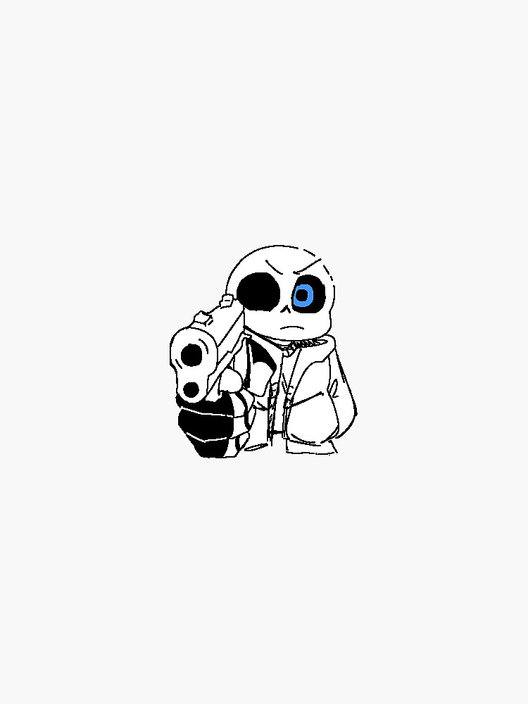 "gun sans" Sticker for Sale by SleepyVoidd | Redbubble