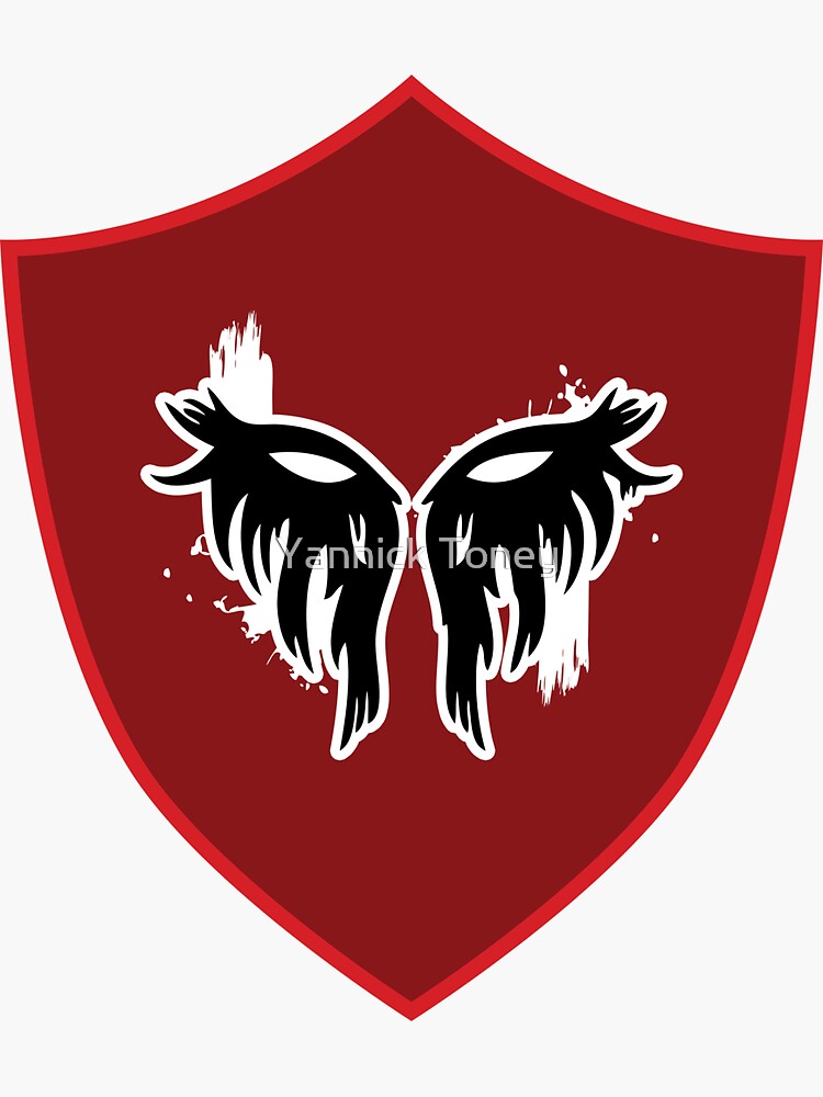 "Antivan Crows Heraldry - Dragon Age Geometric Art" Sticker for Sale by ...