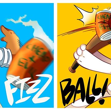 "Fizzball!" Sticker for Sale by verytiredchild | Redbubble