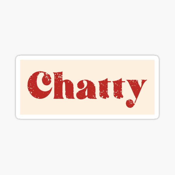 "Chatty red and beige aesthetic" Sticker by Pictandra | Redbubble