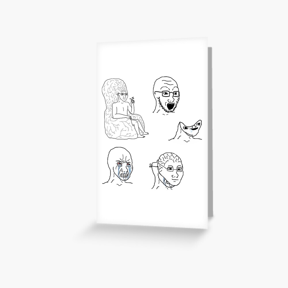 wojak-meme-sticker-pack-greeting-card-for-sale-by-putonmemes-redbubble