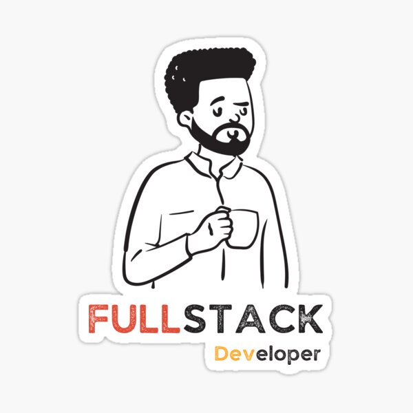 "Full stack developer - Man" Sticker for Sale by Al-toon | Redbubble