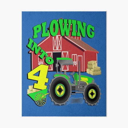 "Birthday 4 Year Old Farming Themed Party, Cute Farm Fourth Birthday ...