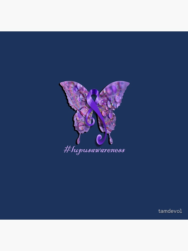 Purple Butterfly Lupus Ribbon