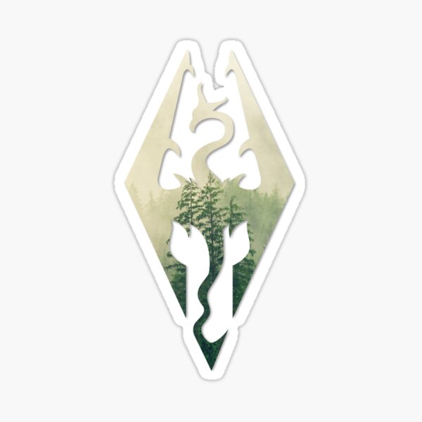 "Skyrim Logo Design" Sticker for Sale by Cursedfate | Redbubble