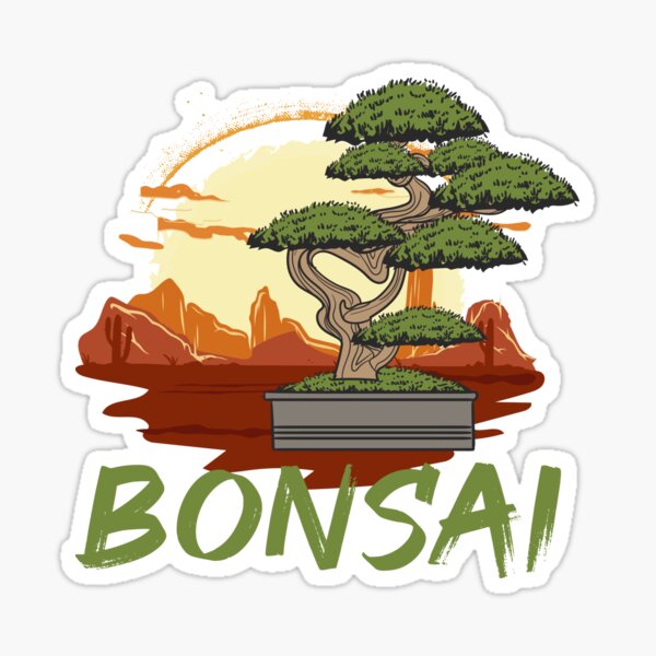 "Japanese bonsai" Sticker by ElBeDesigns | Redbubble