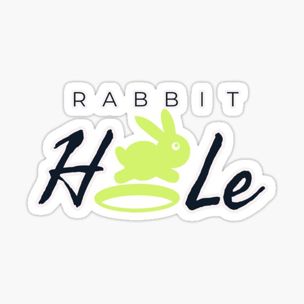 "Rabbit hole minimalist art" Sticker for Sale by Vijay-Raj937 | Redbubble