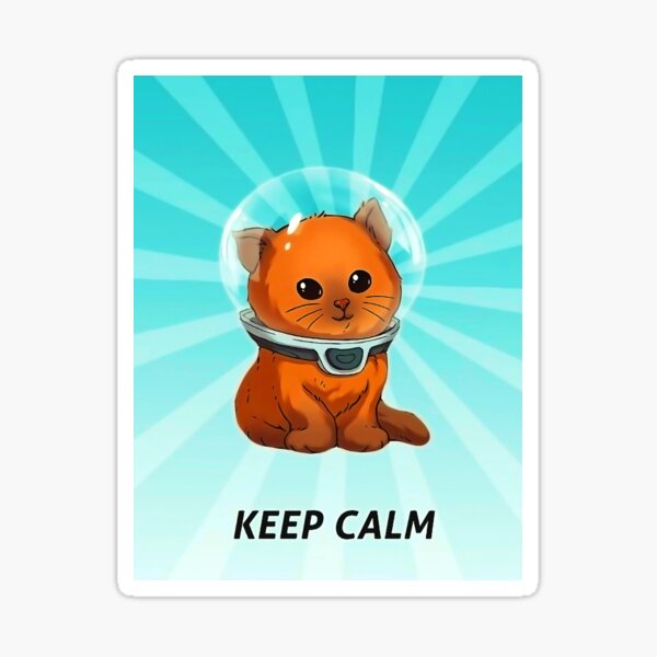 "Subnautica Keep Calm Kitty Fixed Color" Sticker for Sale by ...