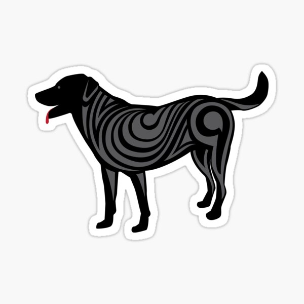 "Black Lab Tattoo Style" Sticker by gstrehlow2011 | Redbubble