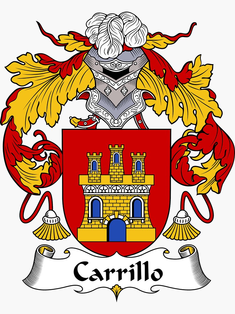 "Carrillo Coat of Arms/Family Crest" Sticker for Sale by carpediem6655 ...