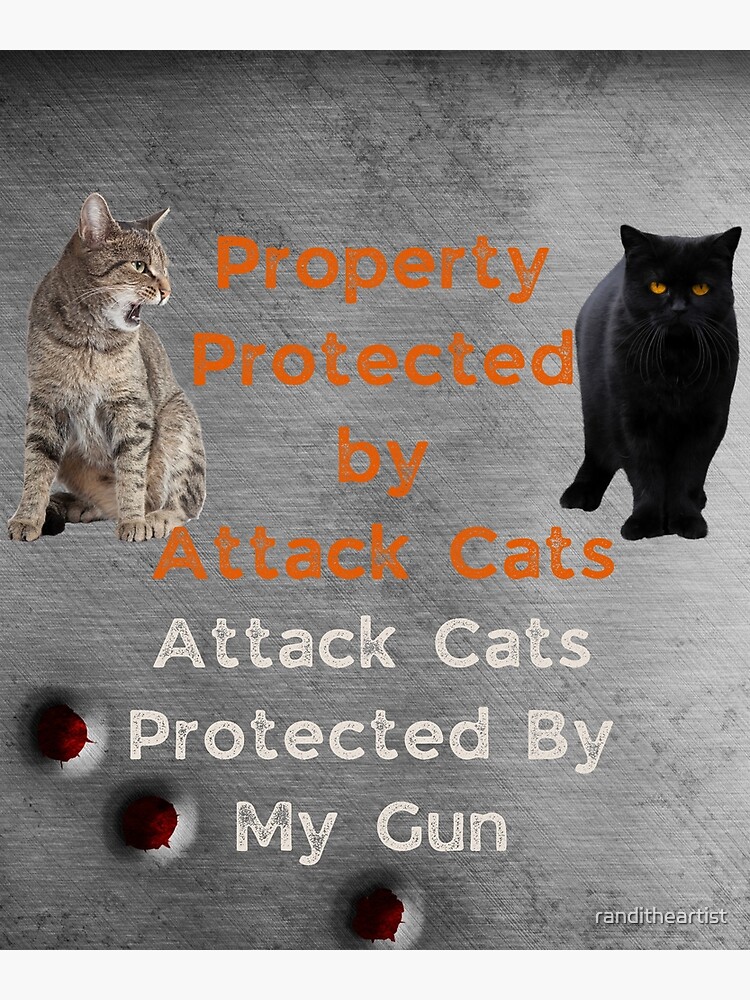 "Property Protected By Attack Cats, Attack Cats Protected By My Gun ...