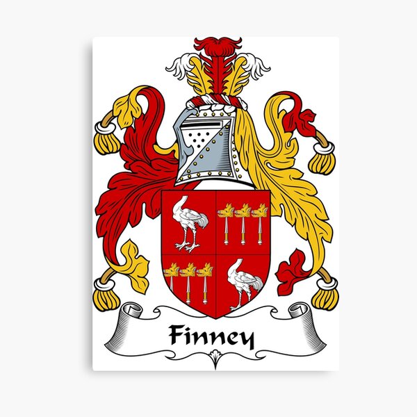 "Finney Coat of Arms / Finney Family Crest" Canvas Print for Sale by ...