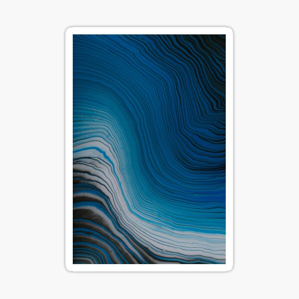 " Blue wave" Sticker for Sale by artanddogs | Redbubble