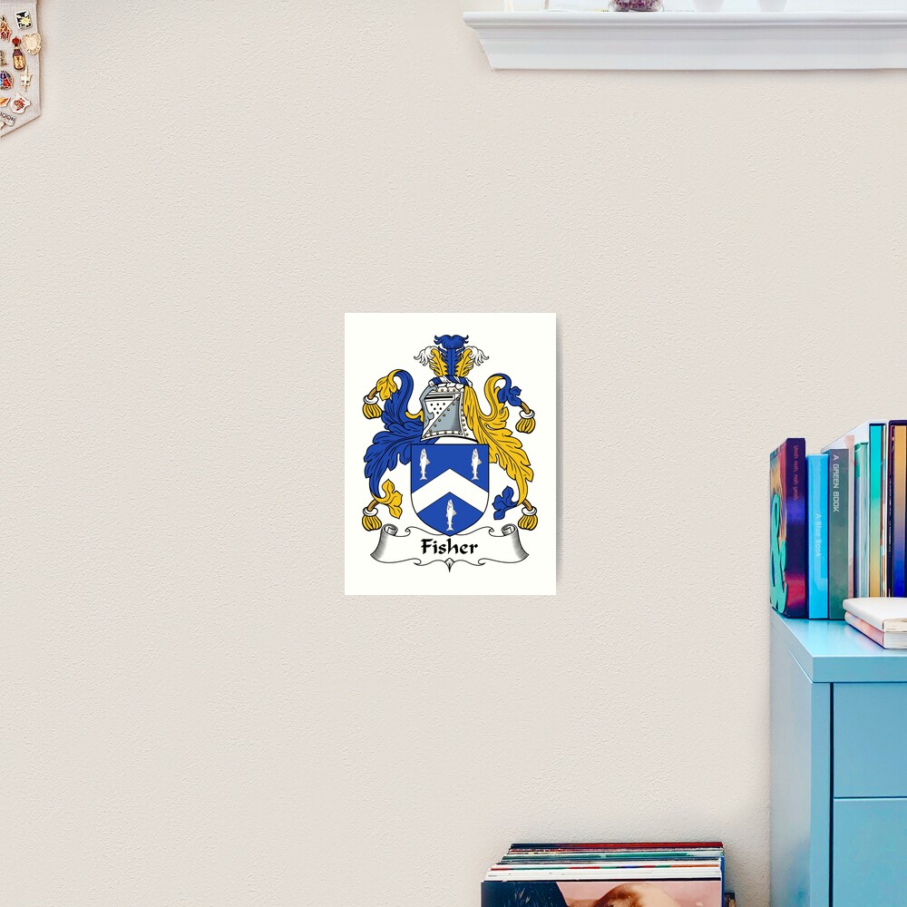 "Fisher Coat of Arms / Fisher Family Crest" Art Print by ...
