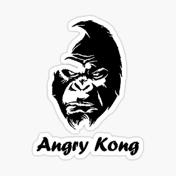 "Angry Kong, King Kong" Sticker for Sale by DipuYou2 | Redbubble