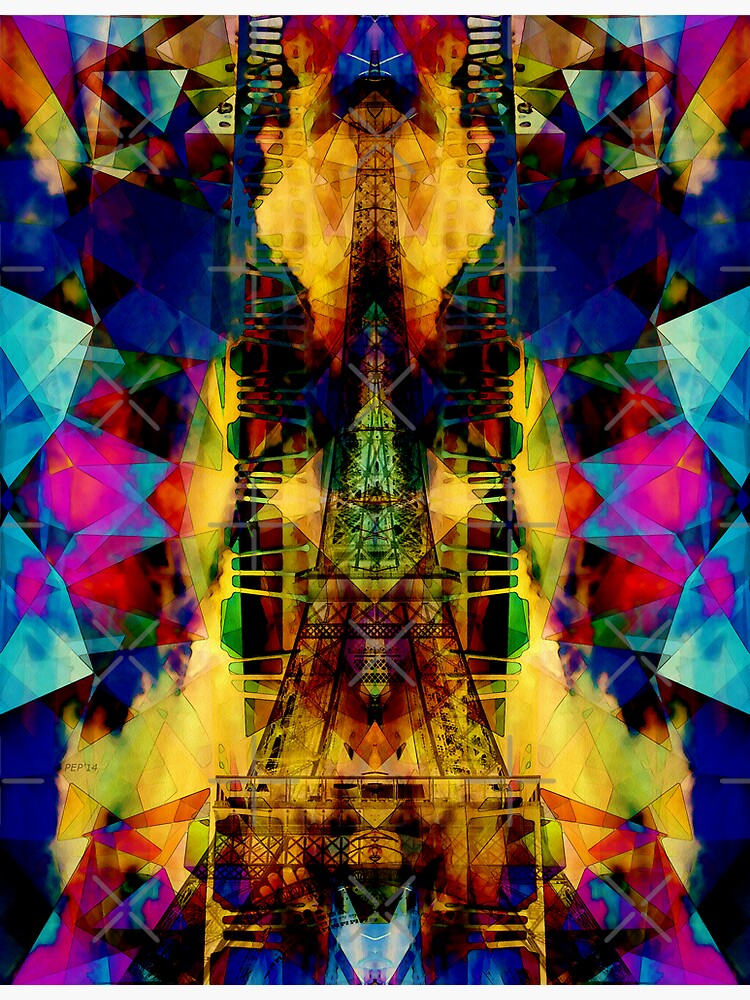 Póster «Eiffel Tower In Color» de perkinsdesigns | Redbubble