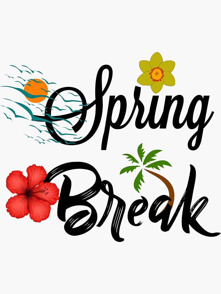 "Spring break" Sticker for Sale by Emmashum | Redbubble