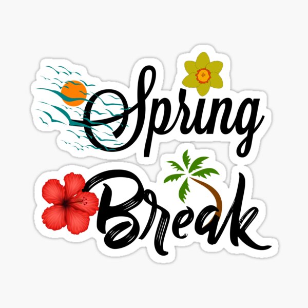"Spring break" Sticker for Sale by Emmashum | Redbubble