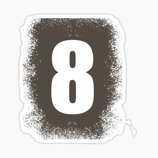 "number eight" Sticker for Sale by Papanov777 | Redbubble