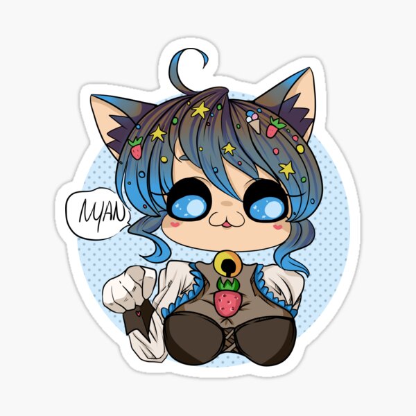 "Kawaii Cute Anime Catgirl Chibi" Sticker by HikariRua | Redbubble