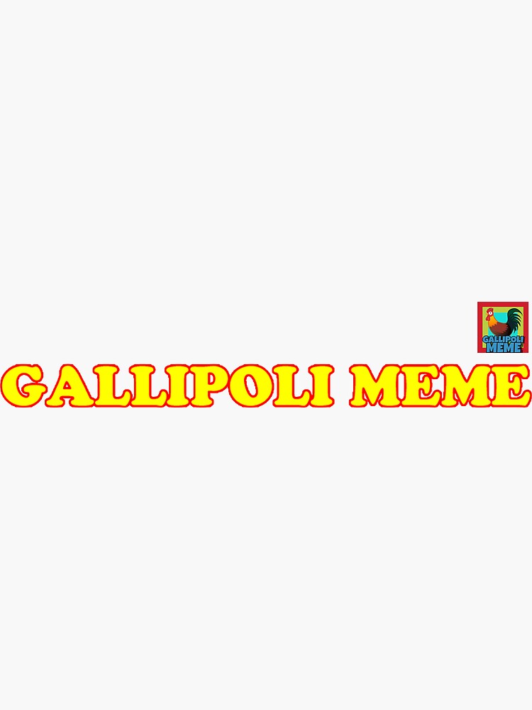 "Gallipoli Meme Logo" Sticker by GallipoliMEME | Redbubble