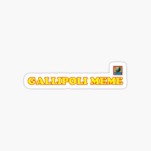 "Gallipoli Meme Logo" Sticker by GallipoliMEME | Redbubble