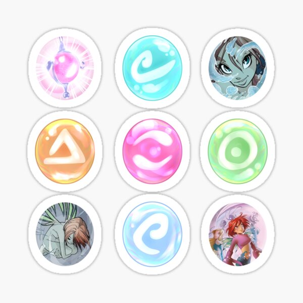 "W.I.T.C.H. Element Symbols" Sticker by NerdCult | Redbubble