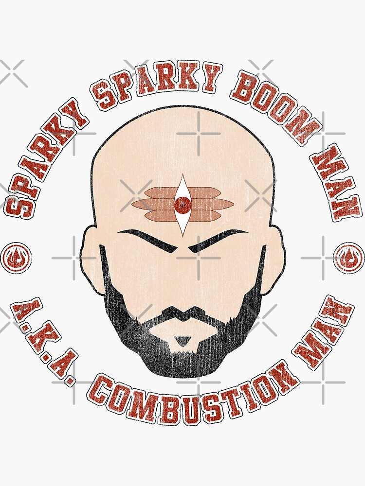 "Sparky Sparky Boom Man- Avatar the Last Airbender" Sticker for Sale by ...