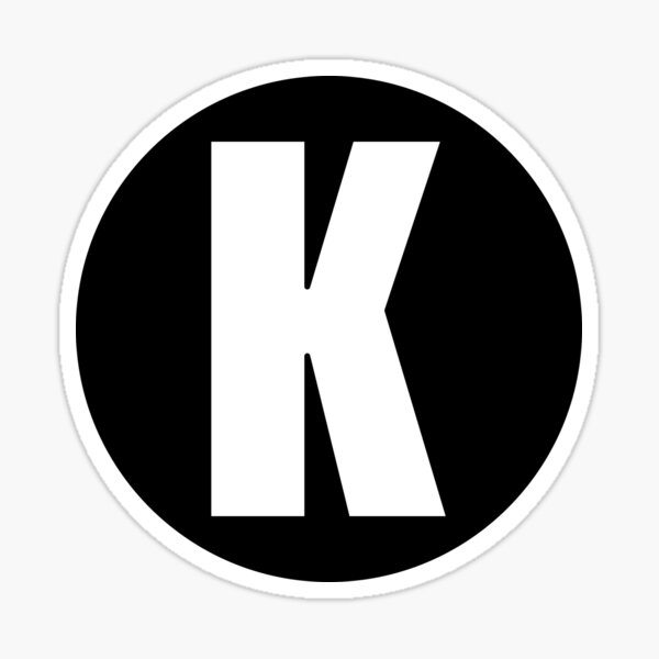 "Letter K, Monogram Letter Art, Simple Text" Sticker for Sale by ...