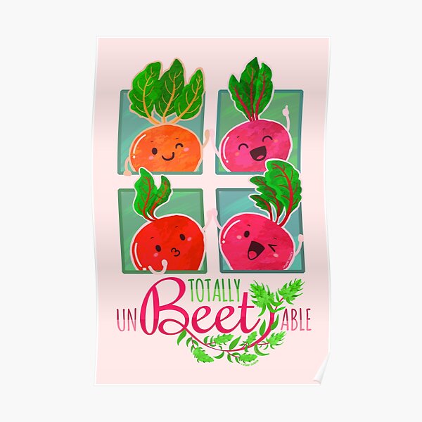 "Totally Unbeetable - Punny Garden" Poster by PunnyGarden | Redbubble