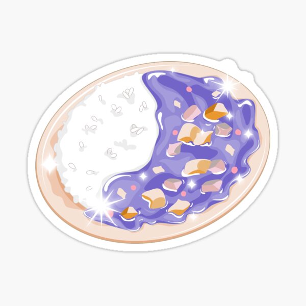 "Purple curry with rice " Sticker by SovereignAngel | Redbubble