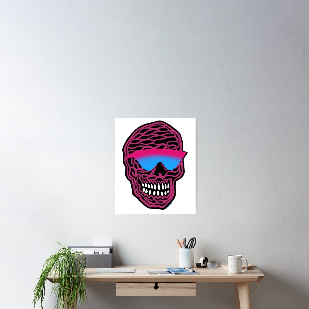 "Punk-Funk Head Skull" Poster for Sale by Punk-funk | Redbubble