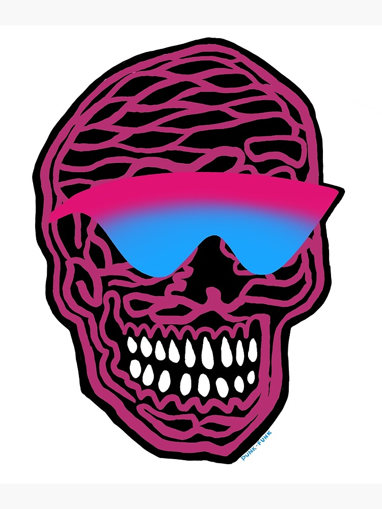 "Punk-Funk Head Skull" Poster for Sale by Punk-funk | Redbubble