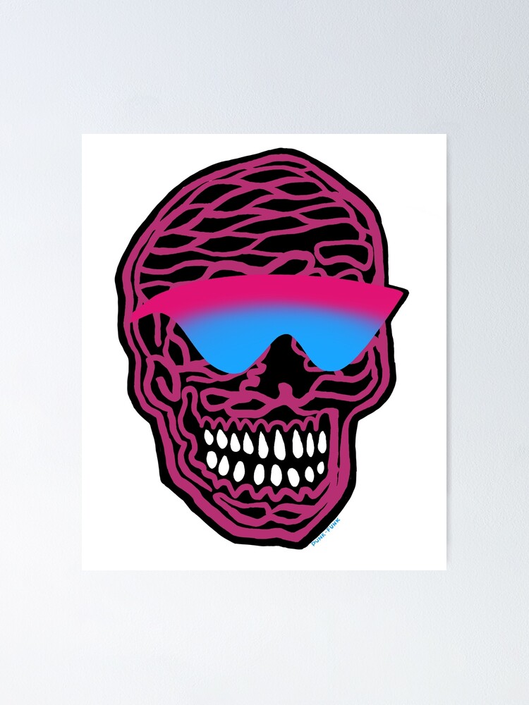 "Punk-Funk Head Skull" Poster for Sale by Punk-funk | Redbubble