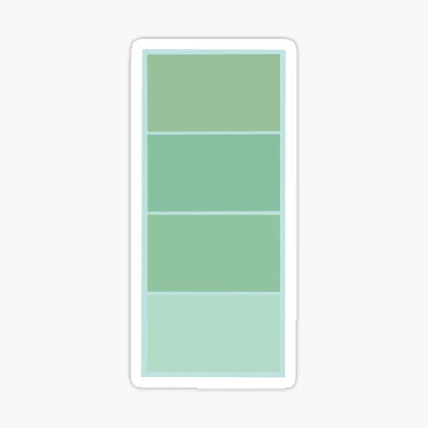 "sea green paint chip" Sticker for Sale by DaisySquared | Redbubble