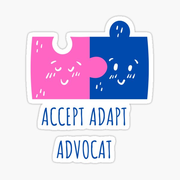 "accept adapt advocat designed by rajitta" Sticker for Sale by rajitta ...