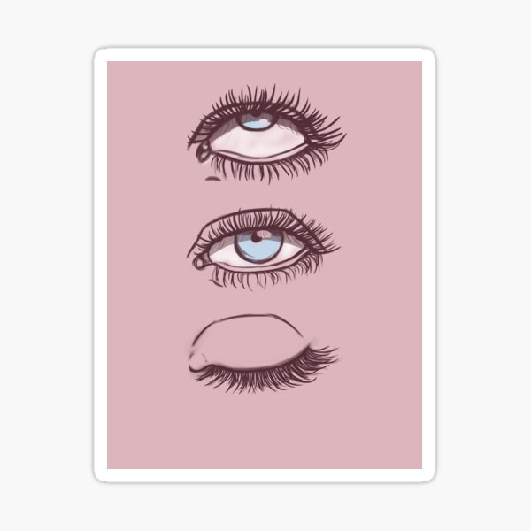 ""Whatever" - Rolling eyes" Sticker by anddrea | Redbubble