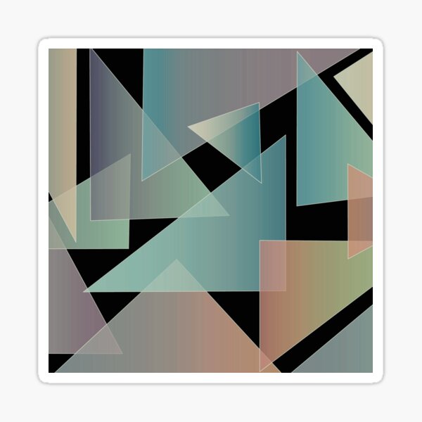 "Transparent Triangles On A Black Background" Sticker for Sale by ...
