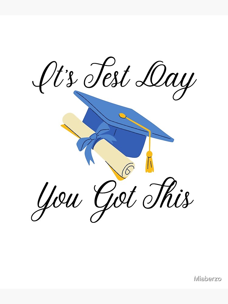 " Its Test Day You Got This: funny meme" Poster for Sale by Miaberzo ...