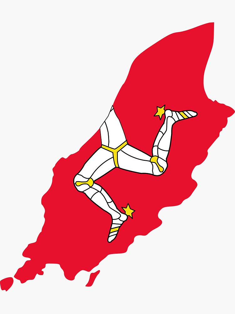 "Flag Map of Isle of Man" Sticker by abbeyz71 | Redbubble