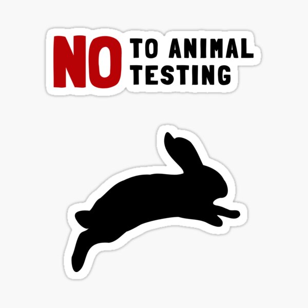 "No to animal testing" Sticker by Marcel-House | Redbubble