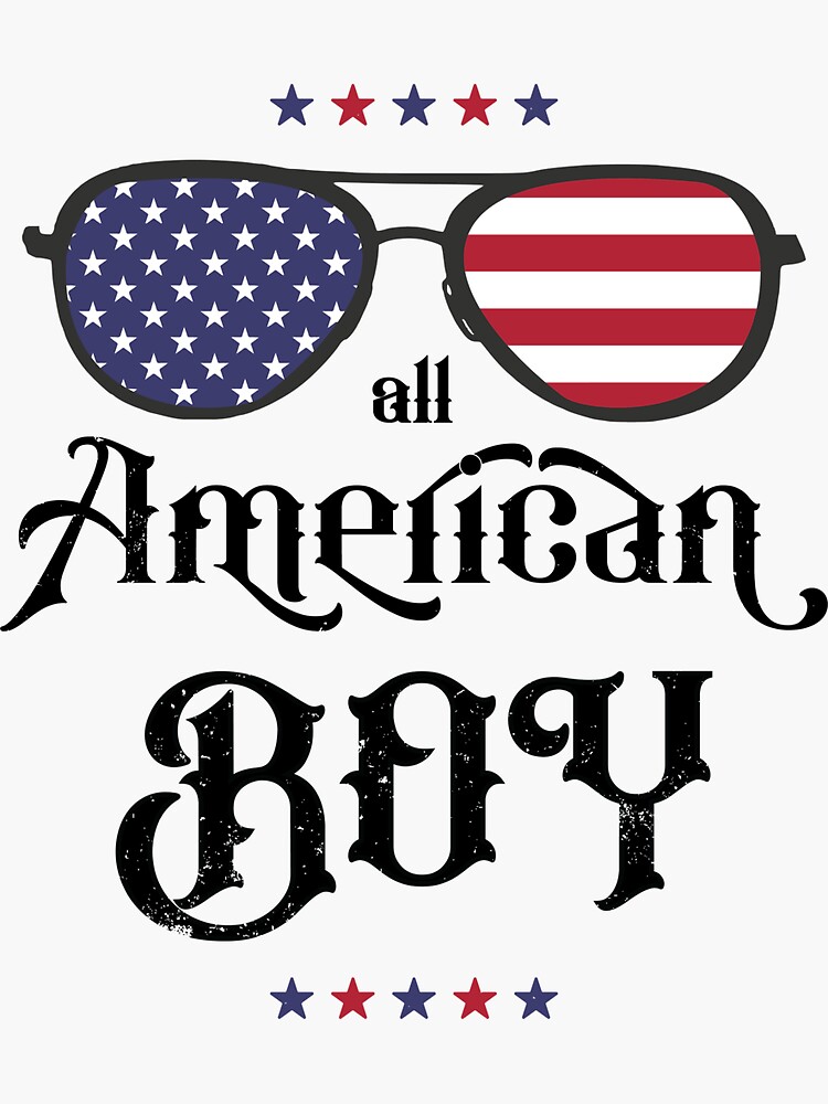 "All American Boy" Sticker by O-Din | Redbubble