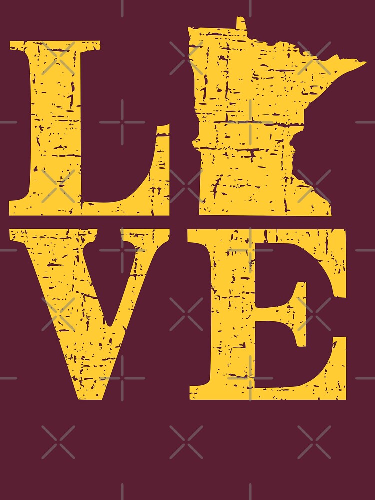 "Love Minnesota Vintage MN Gopher State Pride" T-shirt for Sale by ...